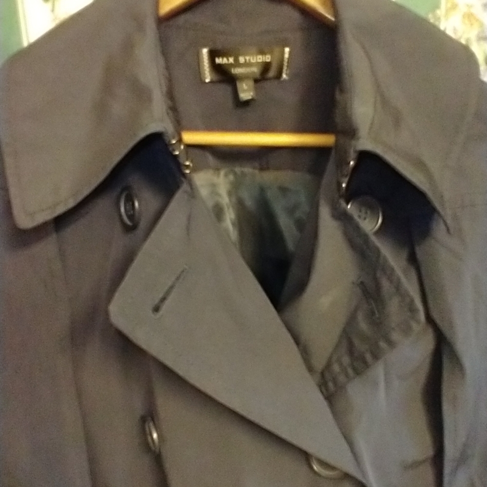 Max Studio London Trench Cape Jacket - Gem